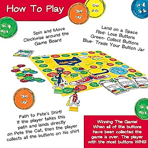 Briarpatch | Pete the Cat Groovy Buttons Game, Fans of Pete the Cat Books, Ages 3+