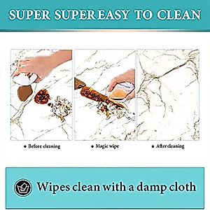 Black White Marble Texture Oval Fitted Tablecloths Polyester Elastic Edge Table Cover for Indoor Kitchen Dining Room or Outdoor Picnic Party Dining Tables Decoration Fits Tables up to 48" x 68"