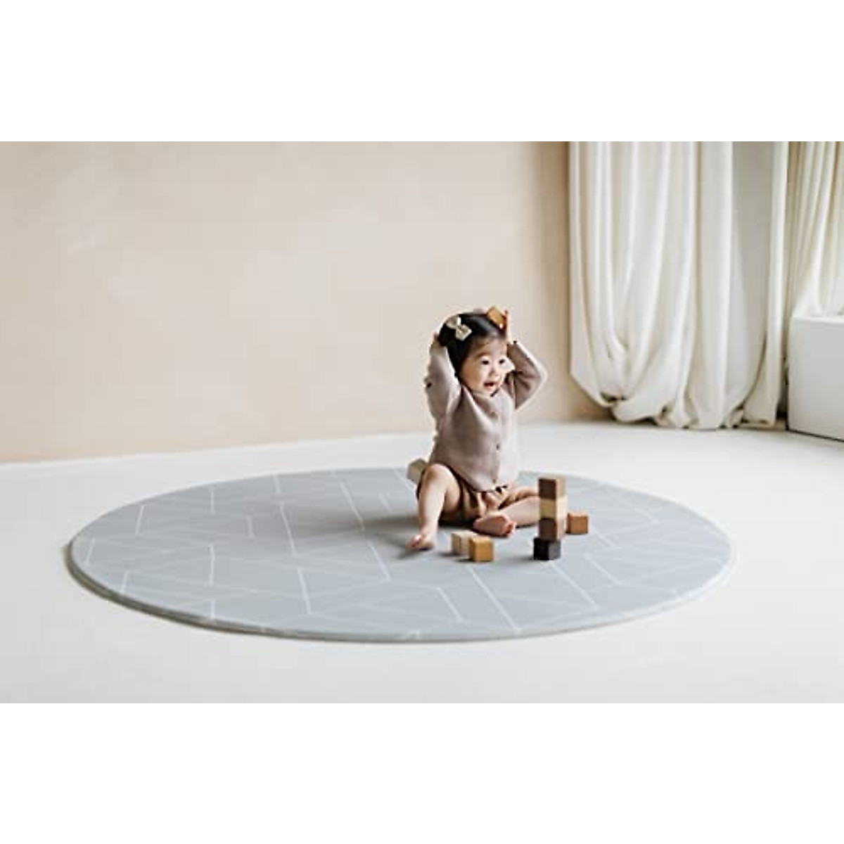 Ofie Round Mat, Baby Play mat (eze + Zen line, Round)