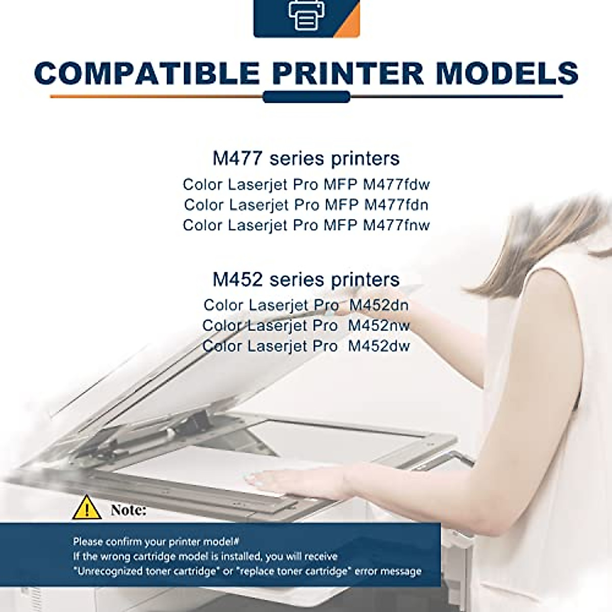 ANKINK 410A CF410A Black Toner Cartridge for HP Laserjet Pro MFP M477 M477fnw M477fdw M452dn M477fdn M452nw M452dw Printer Toner Ink Cartridges Black High Yield