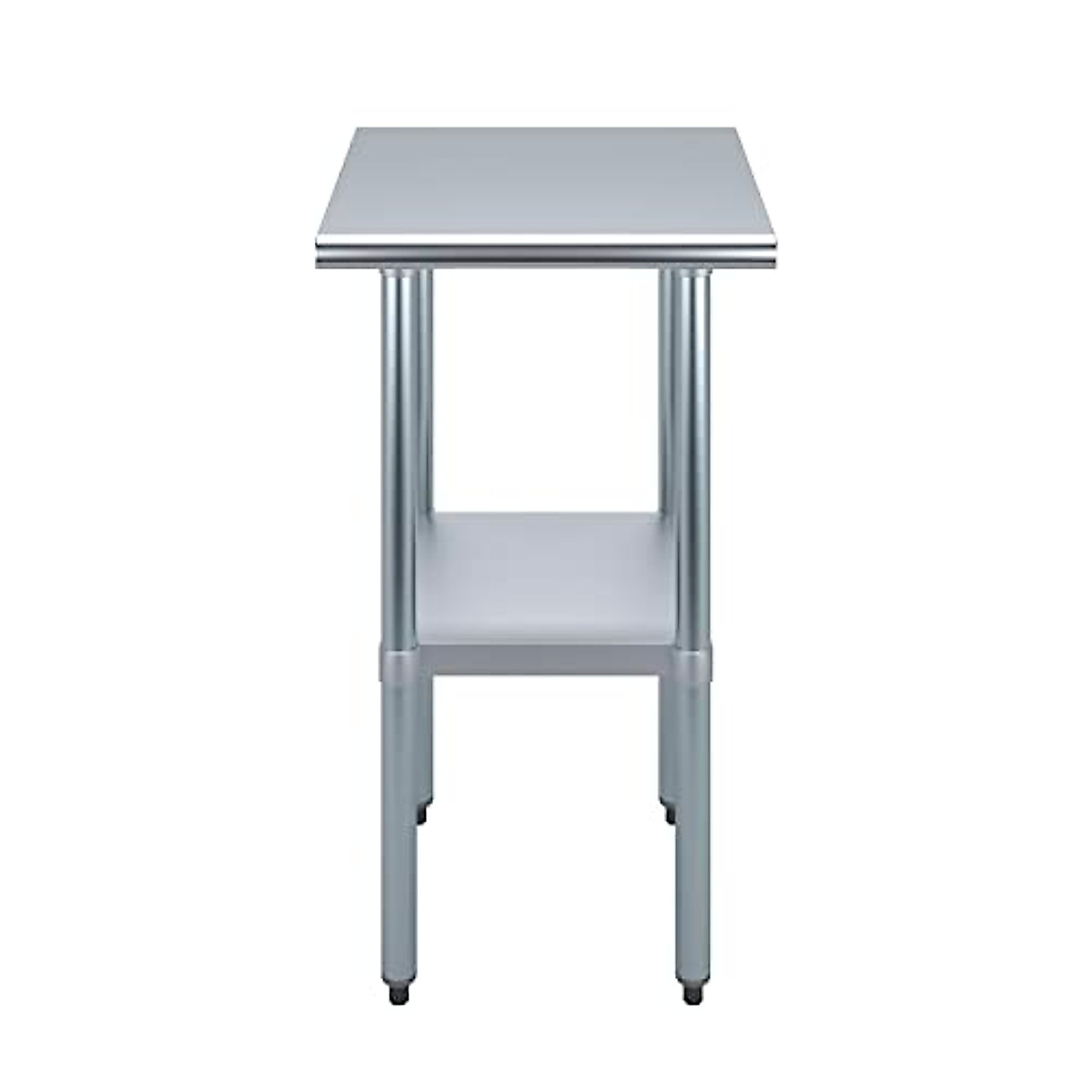 AmGood Stainless Steel Work Table | Metal Utility Table (Stainless Steel Table, 20" Long x 20" Deep)