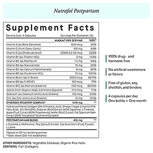 Nutrafol Postpartum Hair Growth Supplement | Clinically Effective for Visibly Thicker Hair & Less Shedding | Breastfeeding-Friendly Ingredients | 1 Pouch | 1 Month Supply