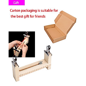 WenTigDY Wood Bracelet Jig, Adjustable Length Paracord Jig，DIY Hand Knitting Wristband Jig,Bracelet Maker Wooden Frame,for Bracelets Necklaces Car Hangings