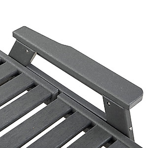 Outsunny Outdoor Chaise Lounge Chair, Waterproof Pool Furniture with Reclining Adjustable Backrest & Wheels for Beach, Tanning, Poolside, Patio, Light Gray