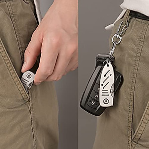 BARRYSAIL Mini Keychain Knife, 2pcs Small Folding Pocket Knives with Liner Lock, 1.6 Inch Blade, Perfect Edc Tool for Women Teens (Silver)