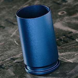 Lucky Shot 30MM Gauge Shot Glass 2.7 oz. |'Merica Flag Est. 1776 |Aluminum Warthog A-10 Round | For Whiskey, Tequila, Vodka | Made in USA (Blue)