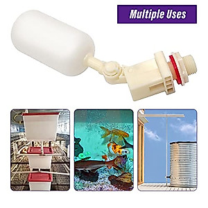 ZHEQOGZH 5 Pieces Float Ball Valve 1/2 Inch Water Float Valve Auto Fill with Adjustable Arm for Water Tank, Livestock Water Trough, Pool, Aquariums, Aquaculture