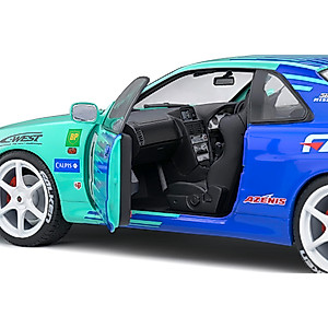 solido S1804304 1:18 1999 Nissan Skyline (R34) GT-R-Falken Drift Livery Collectible Miniature car, Multicolor