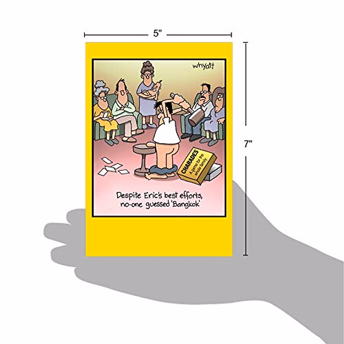 NobleWorks Funny Birthday Greeting Card with 5 x 7 Inch Envelope (1 Card) Bday Bangkok Family CharadeS 8300Z