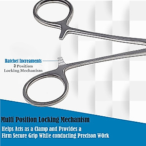 Dog Pet Ear/Nose Hair Puller Grooming Hemostat Locking Forceps Pliers, 5.5" (14cm), Straight