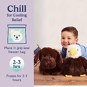 warmies Microwavable & Weighted Stuffed Animals, Chocolate Lab - Heated Stuffed Animal Plushie for Warmth & Comfort - Cute Soft Plush Toys for Adults & Children (Boys, Girls, Babies & Toddlers)