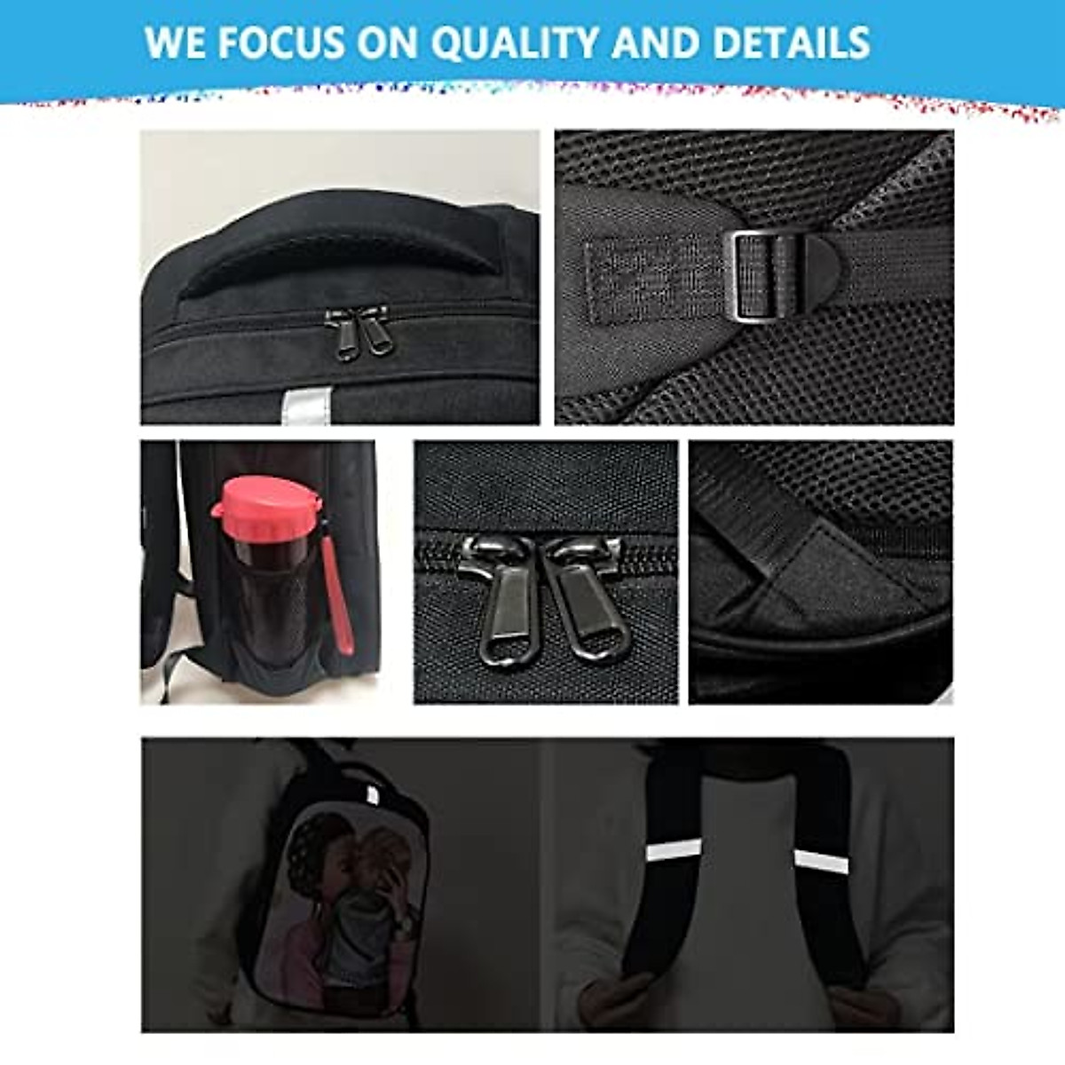 Nuvuiolf Anime Backpack Sets 3Pcs Daypack with Lunch Bag Pencil case Lightweight Durable Backpacks， 04
