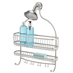 iDesign York Lyra Jumbo Hanging Shower Organizer - 16" x 4" x 22.5", Satin