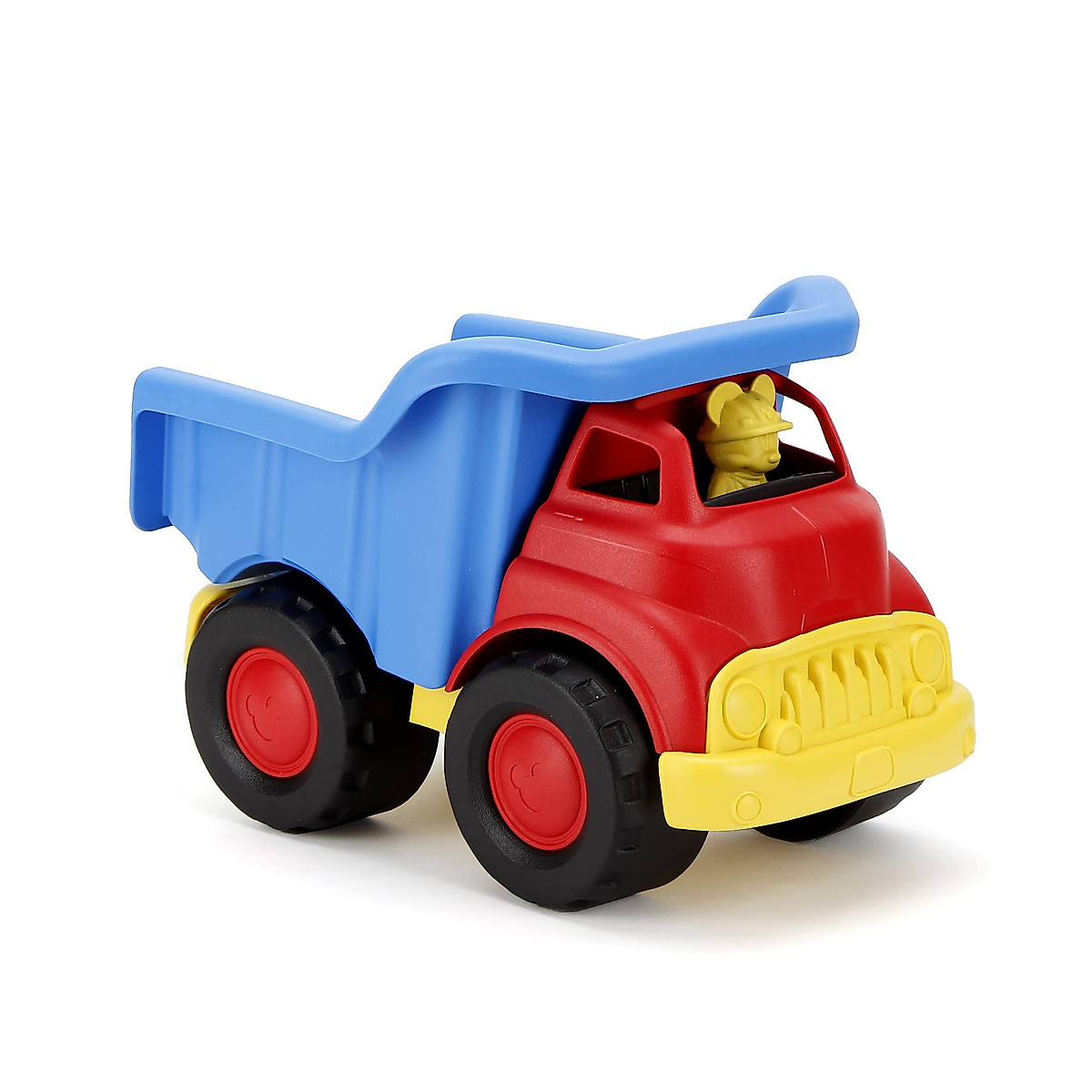 Green Toys Disney Baby Exclusive Mickey Mouse Dump Truck, Red/Blue - Pretend Play, Motor Skills, Kids Toy Vehicle. No BPA, phthalates, PVC. Dishwasher Safe, Recycled Plastic, Made in USA.