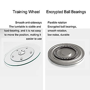 Lazy Susan Turntable For Dining Table,Countertop,Tempered Glass Rotating Tray, 360° Swivel Dining Table Serving Tray,Transparent Rotating Tray With Silent Bearing Centerpieces,Easy To Share All Food (
