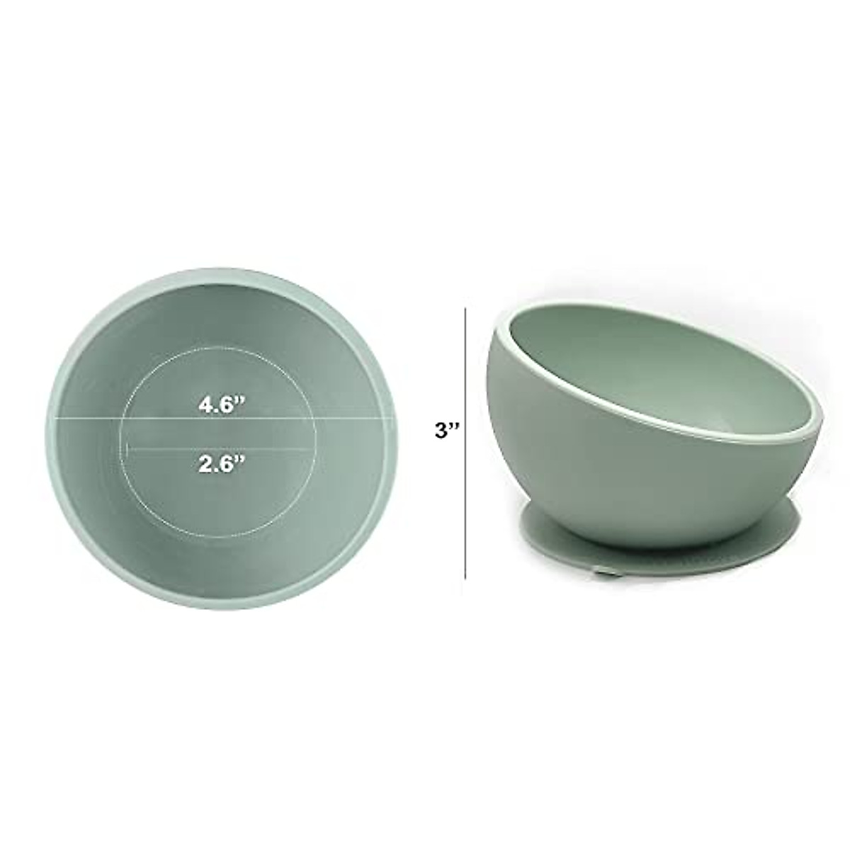 otterlove Silicone Baby Bowl & Spoon Set - Perfect for Baby Led Weaning - 100% Pure Platinum LFGB Silicone with NO Fillers