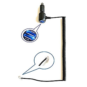 DCPOWER Coiled/Curled Power Cord Replacement for UNIDEN DFR8, DFR9 Radar Detector