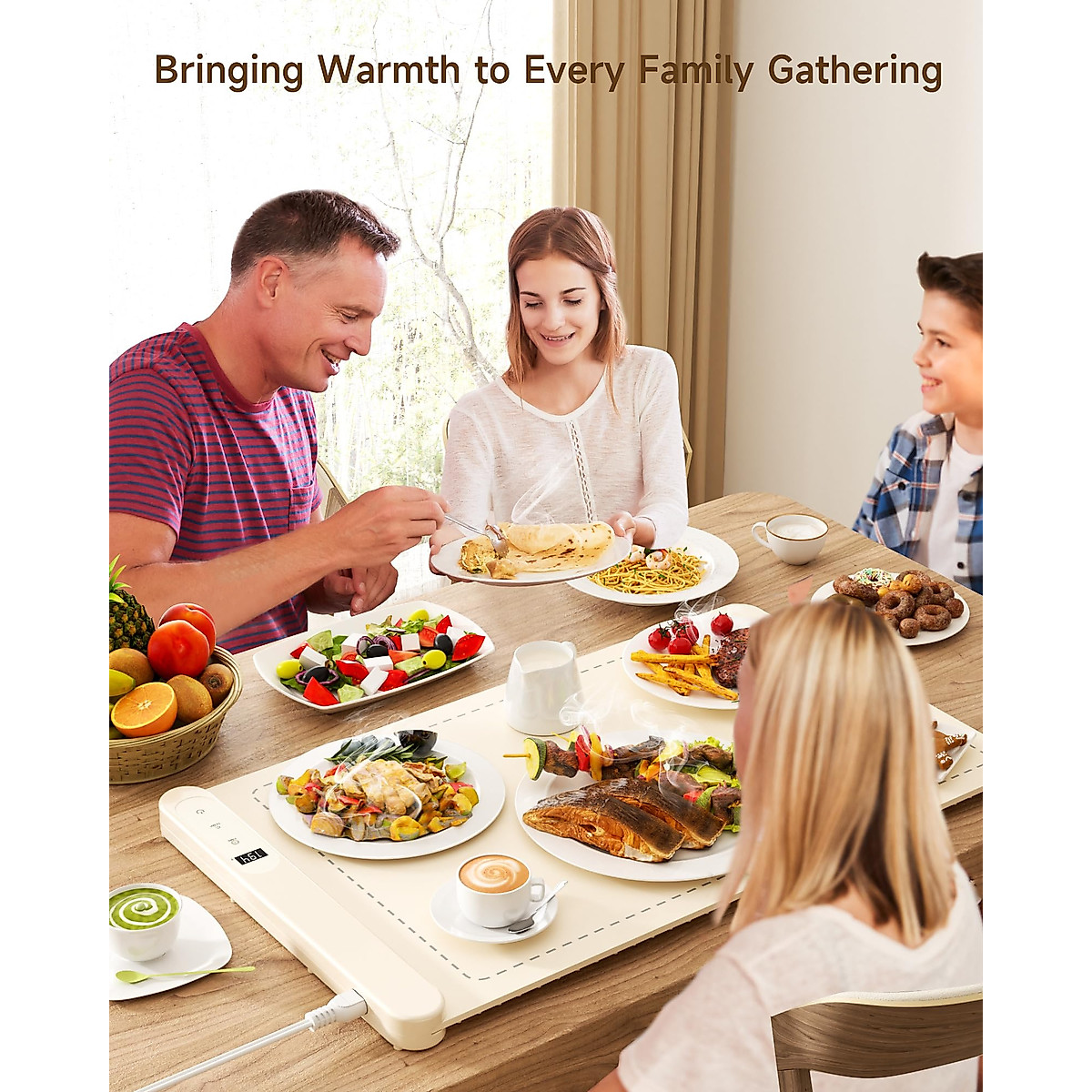 Warming Mat for Food, Home Essentials Food Warmer,6 Temperature and Timer Settings,Fast Heating, and Even Heat Distribution,Electric Warming Tray for Buffets, Parties, and Everyday Use