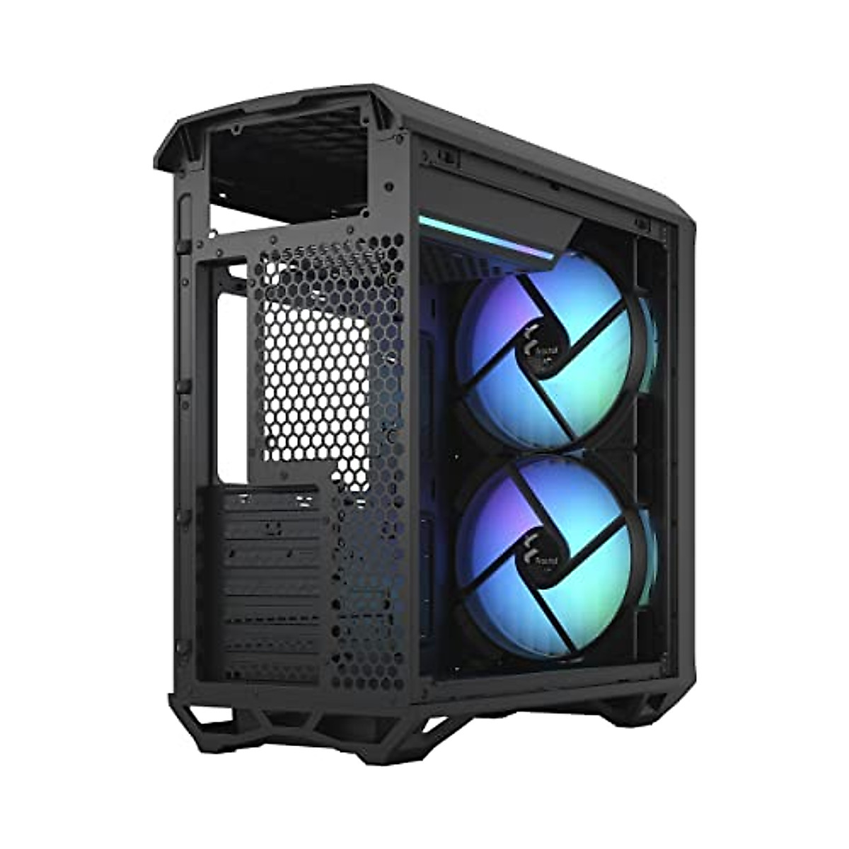 Fractal Design Torrent Compact RGB Black - Light Tint Tempered Glass Side Panels - Open Grille for Maximum air Intake - Two 180mm RGB PWM Fans Included - Type C - ATX Airflow Mid Tower PC Gaming Case