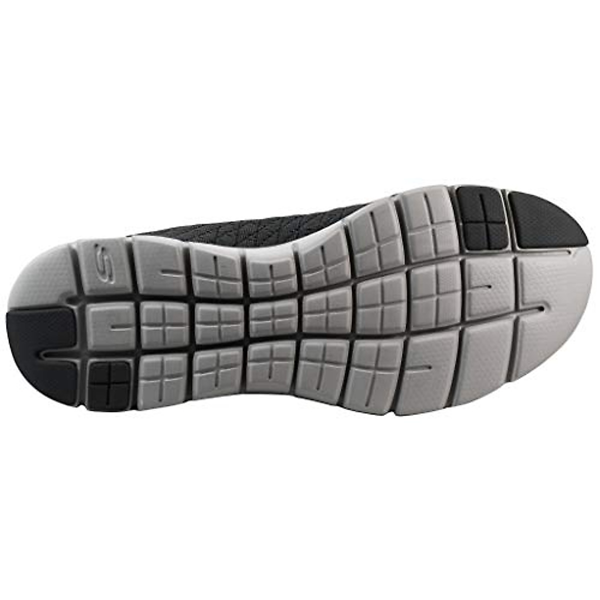 Skechers Men's Flex Advantage 2.0 - The Happs Oxford, Charcoal/Orange, 12 W US