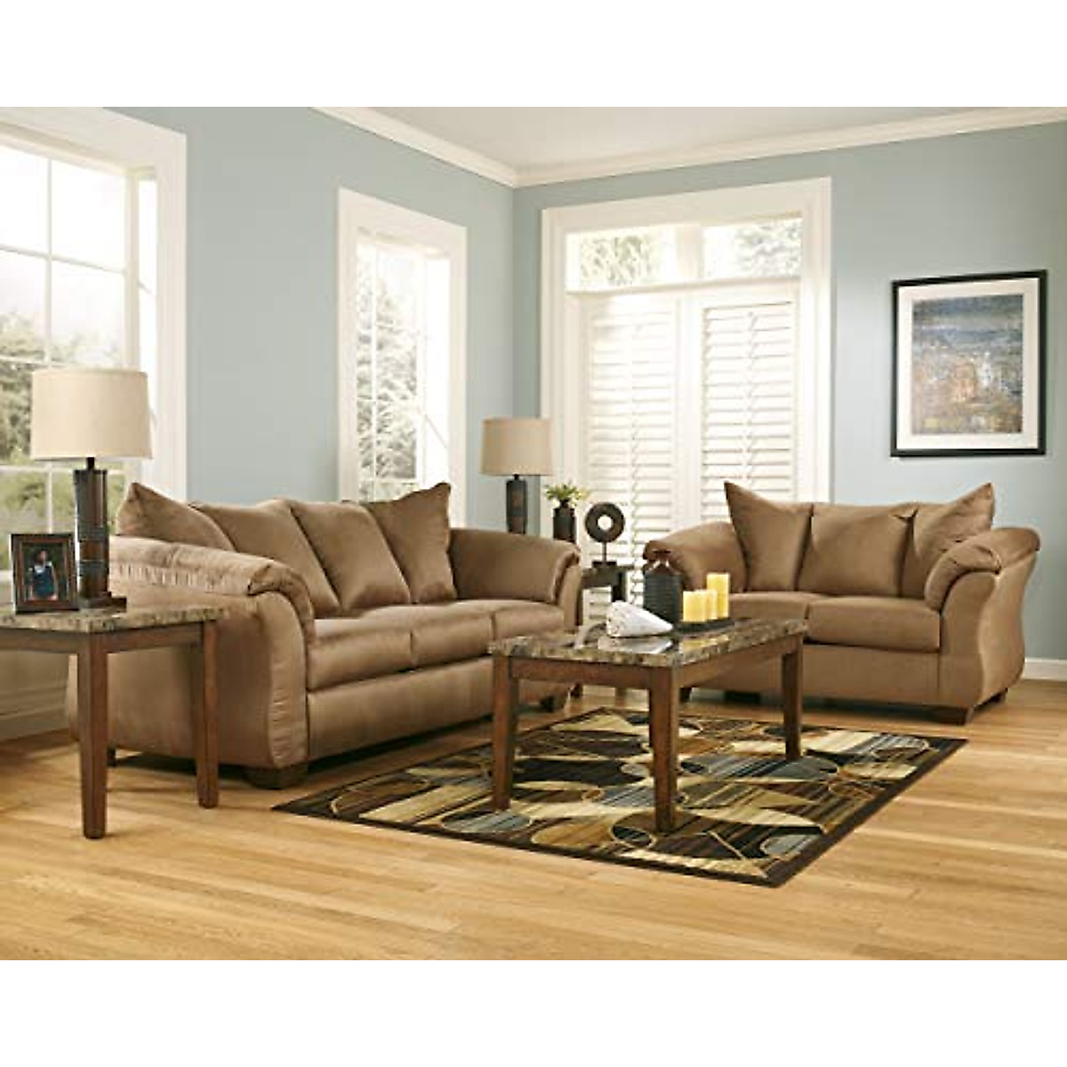 Signature Design by Ashley Darcy Casual Plush Loveseat, Brown