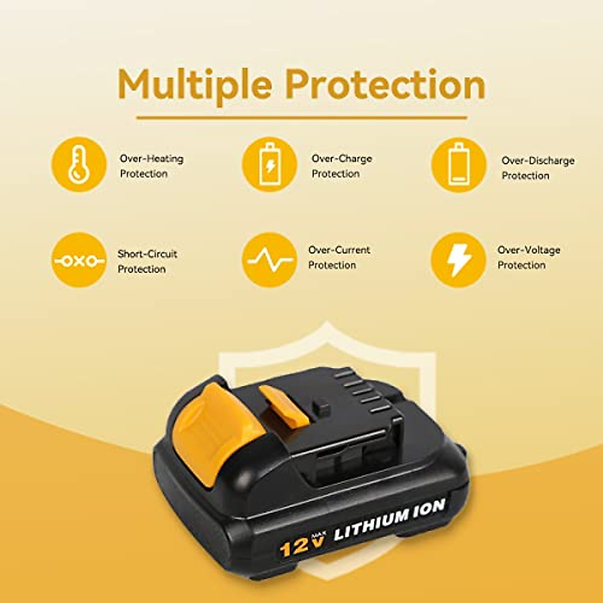 PDstation 2Pack DCB120 Battery 3000mAh Replacement for Dewalt 12V Max Batteries Compatible with Dewalt 12V Battery Lithium Ion Power Tools DCB120 DCB123 DCB127 DCB122 DCB124 DCB121 DCB126