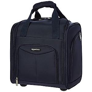 Amazon Basics Underseat Carry-On Rolling Travel Luggage Bag, 14 Inches, Navy Blue