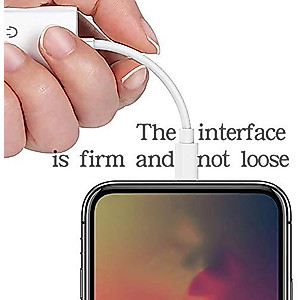 [Apple MFi Certified]2 Pack Charger Headphones Adapter for iPhone,Lightning to 3.5mm Headphone Jack Adapter,2 in 1 Jack Dongle Audio & Charger Splitter Adapter Compatible with iPhone 12/11/XS/XR/X/8/7