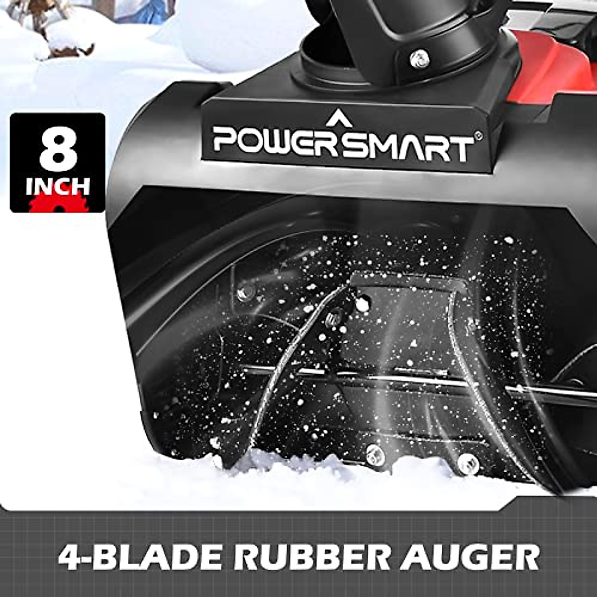 PowerSmart Snow Blower Gas Powered 21-Inch, 212cc Engine Single-Stage Snowblower PS21