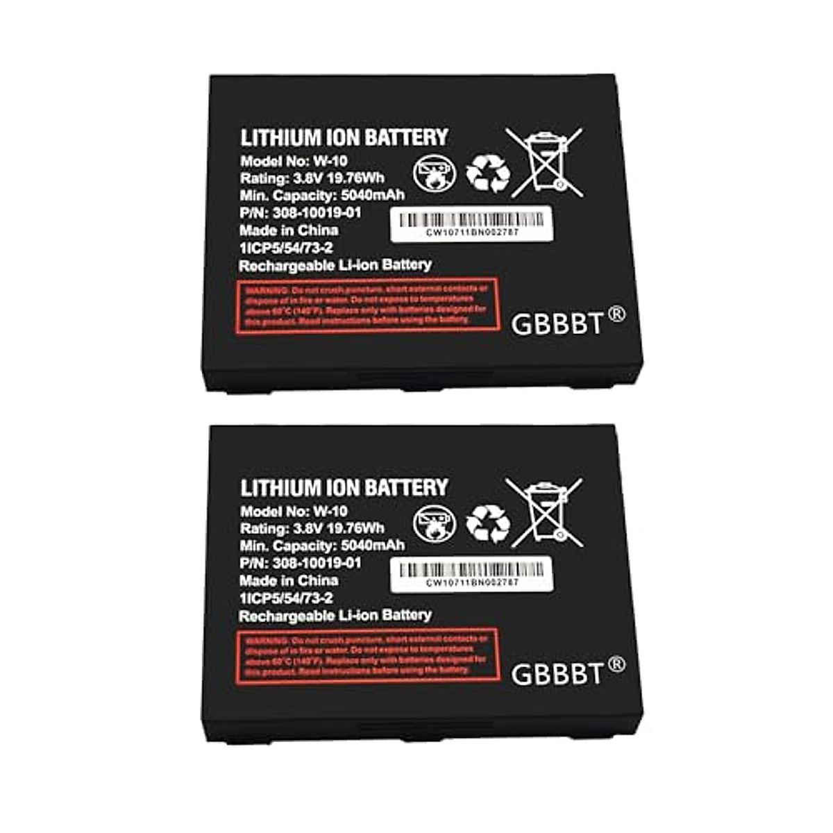 GBBBT W-10 Battery, 5040mAh 3.8V Replacement Battery for Netgear MR1100 AT&T Nighthawk M1 LTE Mobile Hotspot Router Netgear 308-10019-01 W-10