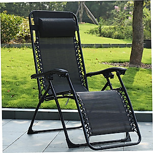 Patio Chair Replacement Fabric, 63x17 Sling Chair Replacement Fabric with 4 Bungee Cord, Waterproof Breathable Patio Chair Repair Kit for Patio Recliner Chair Outdoor Black, Patio Chair Repair Kit