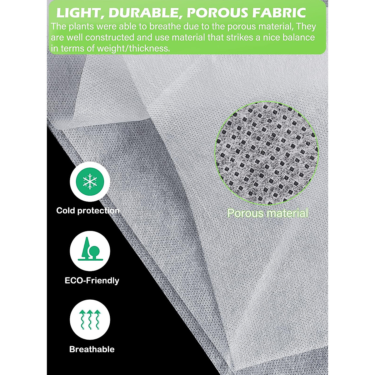 Abimars Plant Covers Freeze Protection 0.88 oz/yd², 9.8ft x 32.8ft Reusable Floating Row Cover for Garden, Frost Cloth Plant Freeze Protection, Plant Blanket for Outdoor Plants