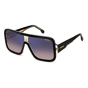 Carrera FLAGLAB 14 Black Beige/Brown Shaded Blue Mirror 62/11/145 unisex Sunglasses