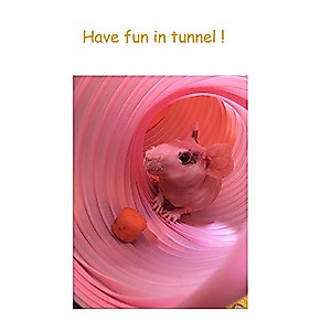 Small Animal Play Tunnel, Durable Resistant Plastic Guinea Pigs Tube, Fun Pet Tunnel Hideway for Guinea Pigs Chinchillas Rats and Dwarf Rabbits