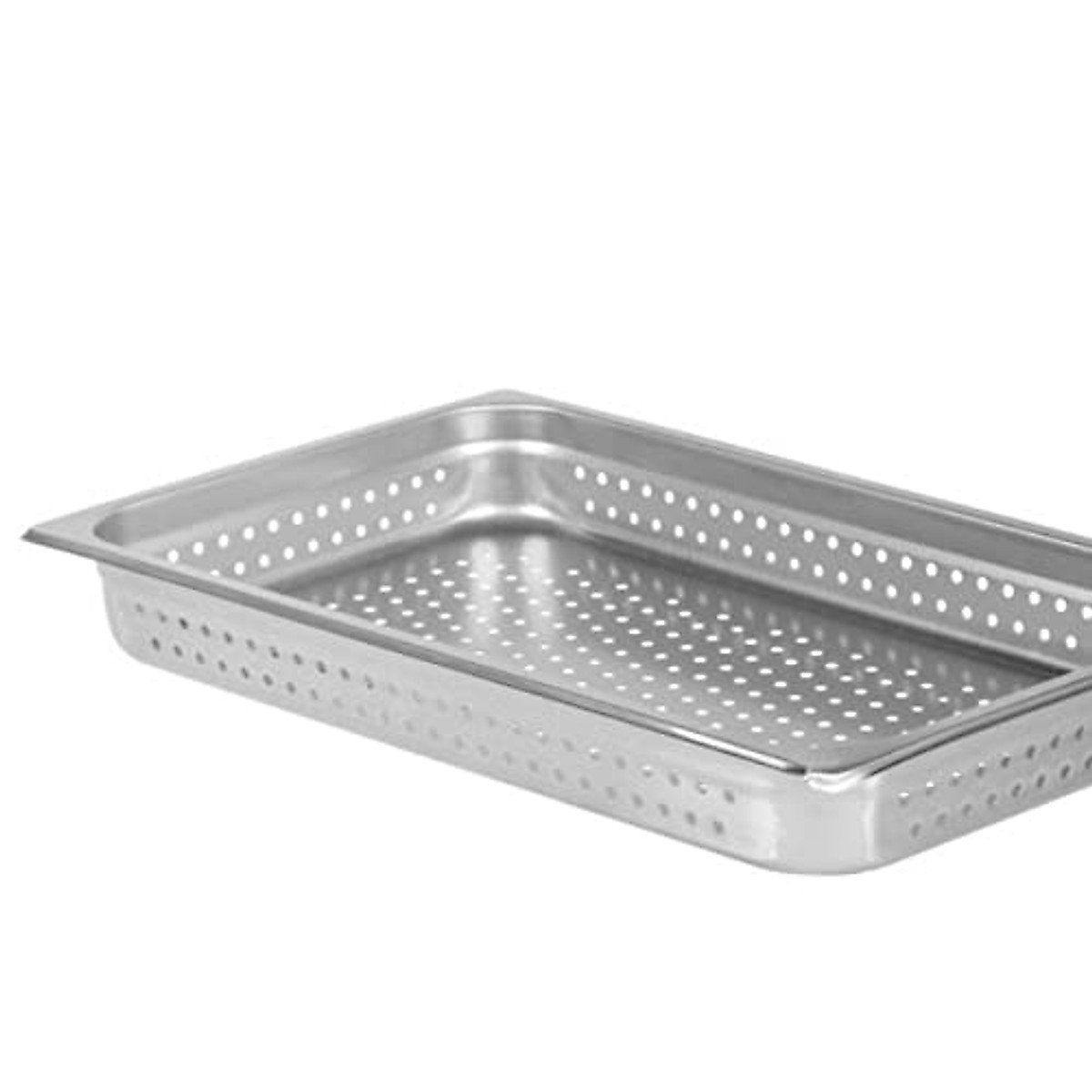 Soro Essentials – Full Size Perforated 2-1/2” Deep, Steam Table Pan, 24 Gauge, Stainless Steel, Full Size Hotel Pan Anti Jam Steam Table Pan for Home, Sandwich Shop, Restaurant, or Buffet.