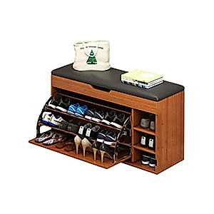 LYNGBY Shoe Storage Shoe Cabinet at The Door of The Home can sit on The Shoe Rack Stool Anti Large Capacity Shoebox Tipping Console Cabinet Shoe Rack (Color : White, Size : B)