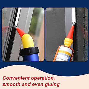 Caulk Finisher Kit Caulking Nozzle Tips Stainless Steel with Connection Bases Replacement 30 Pieces