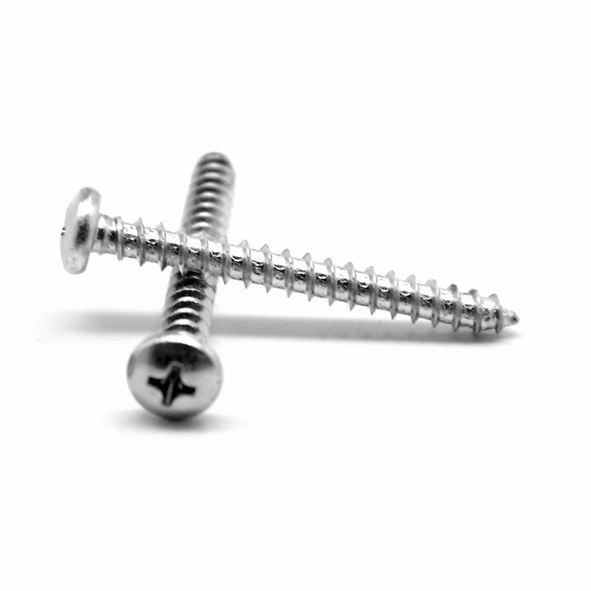 #8-15 x 4" Sheet Metal Screw Phillips Pan Head Type A Low Carbon Steel Zinc Plated Pk 100