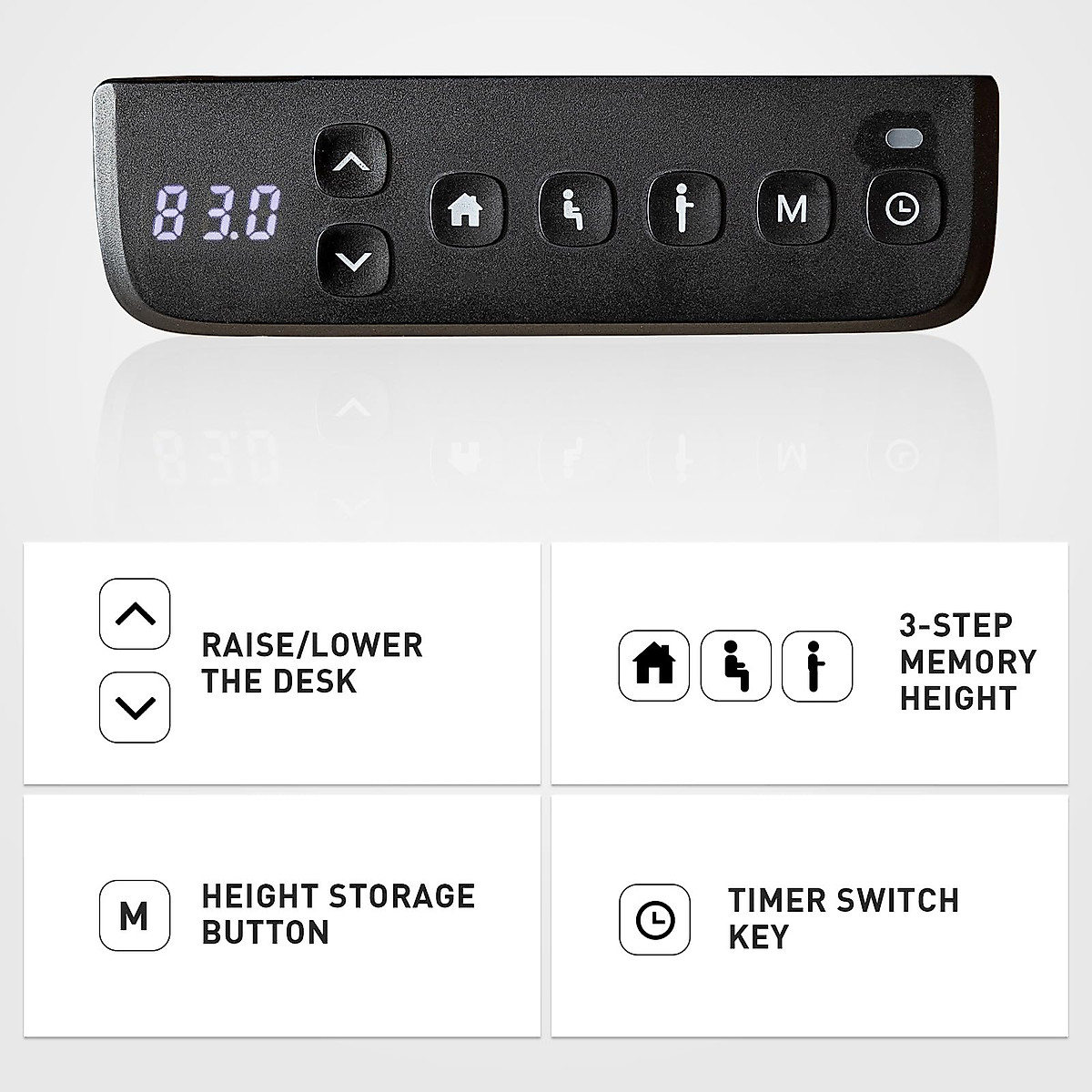 Electric Standing Desk Frame Height Width Adjustable Desk DIY Workstation Ergonomic Adjustable Electric Desk Legs 43 ” to 78.5 ” Raising Desk with Memory Controller Motorized Electric Table Black