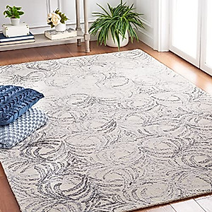 Safavieh Jardin Collection 8' x 10' Ivory/Grey JAR728F Handmade Contemporary Wool Blend Area Rug