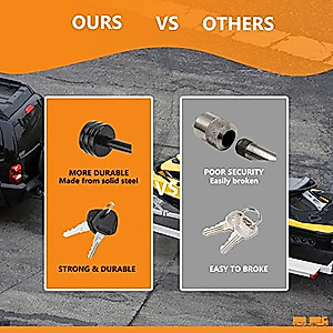 META Hardware Trailer Tongue Lock 1/4" Dia, Trailer Coupler Lock with 7/8 Inch Span Fits Latch-Type Coupler, Solid Coupler Lock with Keys for Towing Boat Truck RV Car Trailer (1Pack)