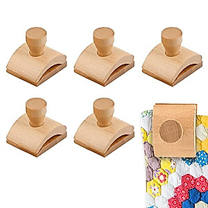 [6 Pack] Quilt Wall Hangers to Showcase Your Work – Extra Wide Strong Grip Tapestry Hangers for Walls – Easy to Install Quilt Hanger Clips with Hardware Included – Stylish Wooden Tapestry Hanger