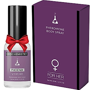 VIROCHEMISTRY Pheromones For Women (PHOENIX) Body Spray - Elegant, Ultra Strength Organic Human Pheromones Fragrance Body Spray 50mL - [Human Grade Pheromones to Attract Men]
