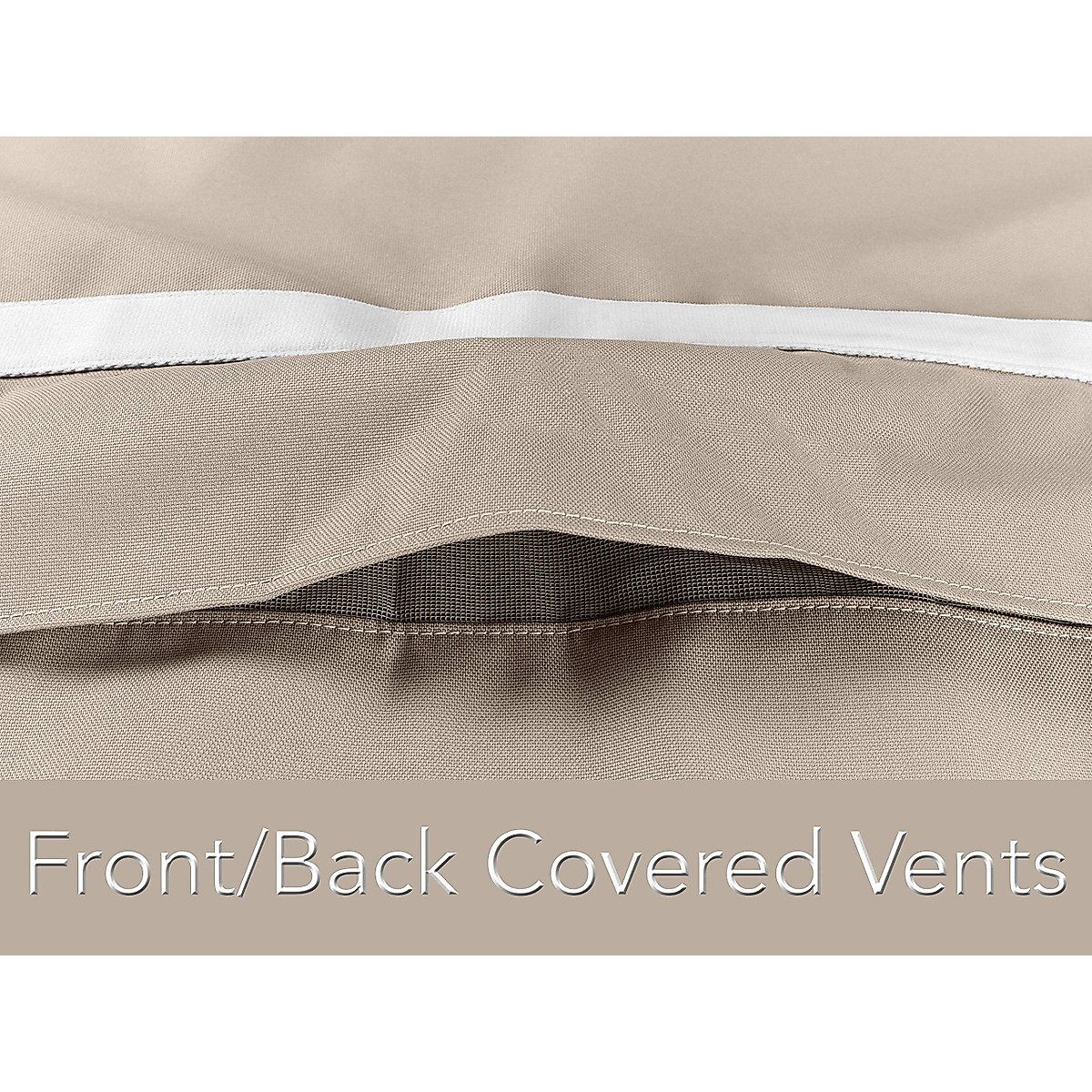 Covermates Round Accent Table Cover - Patio Outdoor Furniture Cover, Water Resistant Outdoor Ottoman/Side Table Cover, Prestige 900D Polyester, 54DIAMETER x 25H, Clay