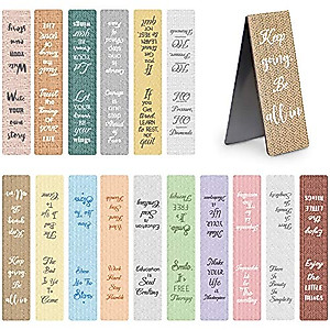 48 Pieces Inspirational Magnetic Bookmarks 16 Designs Motivational Magnetic Page Markers Magnet Book Markers Clips with Inspirational Messages for Home Office Students Teachers School Supplies