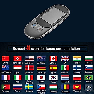 VIBY Smart Voice Translator Device 40 Languages 2.4 Inch Touchscreen Rechargeable F1A with Camera (Color : D)