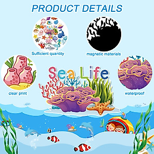 25 Pcs Cruise Door Decorations Magnetic Ocean Sea Animal Car Magnets Fish Fridge Magnet Stickers Cruise Door Magnet Hawaii Tropical Magnetic Decals for Refrigerator Kitchen