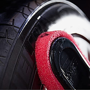 SGCB Car Tire Shine Applicator Sturdy Waxing Tire Dressing Sponge Brush with Curved Handle for Auto Detailing Easy to Use Tire Cleaning Tools