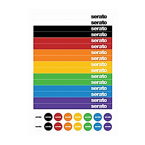 Serato SCV-PS-SL-BM Sticker Lock 12" Control Vinyl pressing for Serato DJ - (Pair)