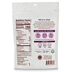 Nutiva Organic Premium Raw Black Chia Seeds, 6 Oz, USDA Organic, Non-GMO, Whole 30 Approved, Vegan, Gluten-Free & Keto, Nutrient-Dense Seeds with 3g Protein & 5g Fiber for Salads, Yogurt & Smoothies